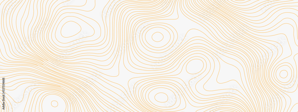 Orange and white wavy abstract topographic map contour, lines Pattern ...