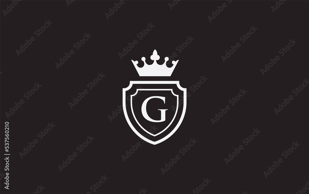 Crown and shield icon and royal luxury symbol. King and queen abstract ...