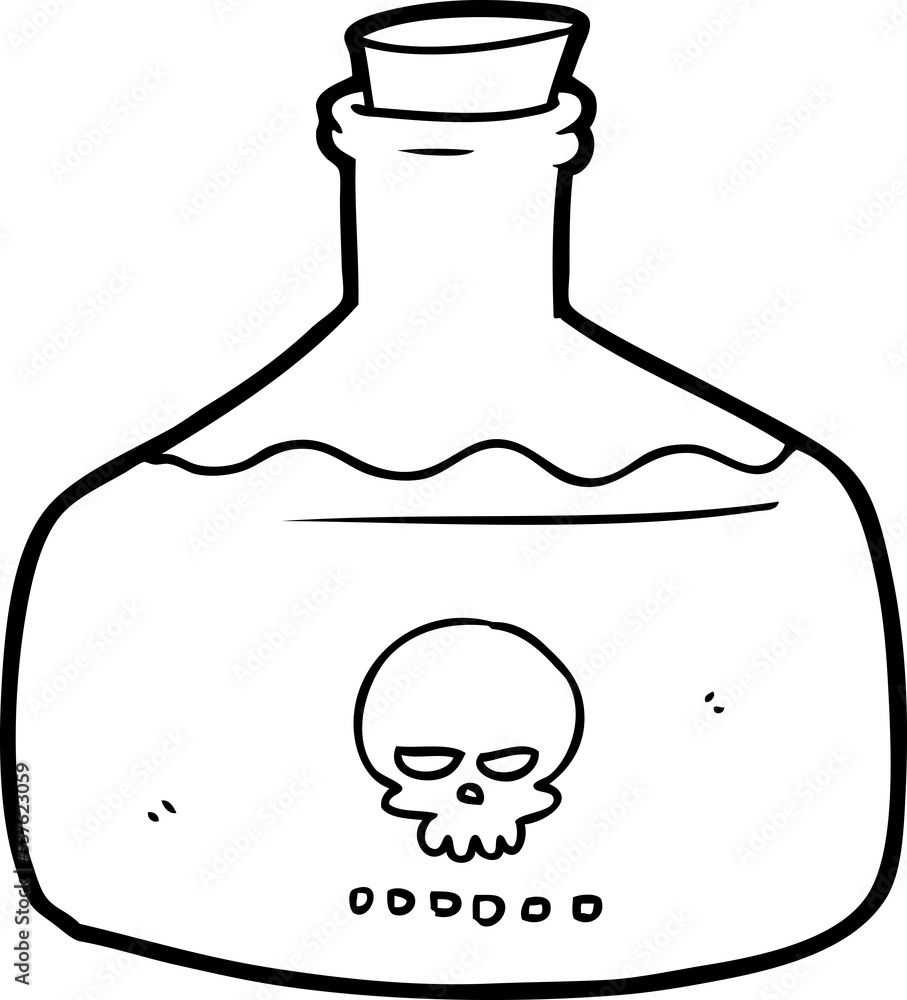 cartoon vial of assassin poison Stock Illustration | Adobe Stock