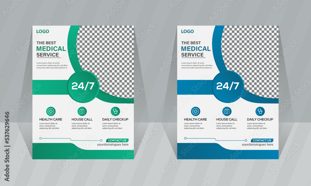 Professional medical healthcare flyer design template pharmacy brochure ...