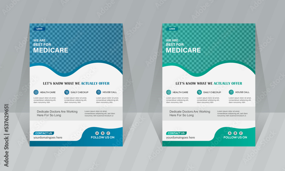 Professional medical healthcare flyer design template pharmacy brochure ...