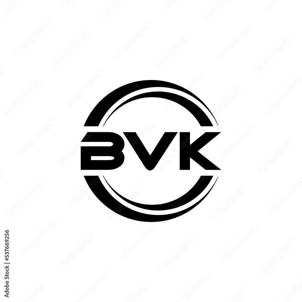 Stock-Vektorgrafik „BVK letter logo design with white background in ...