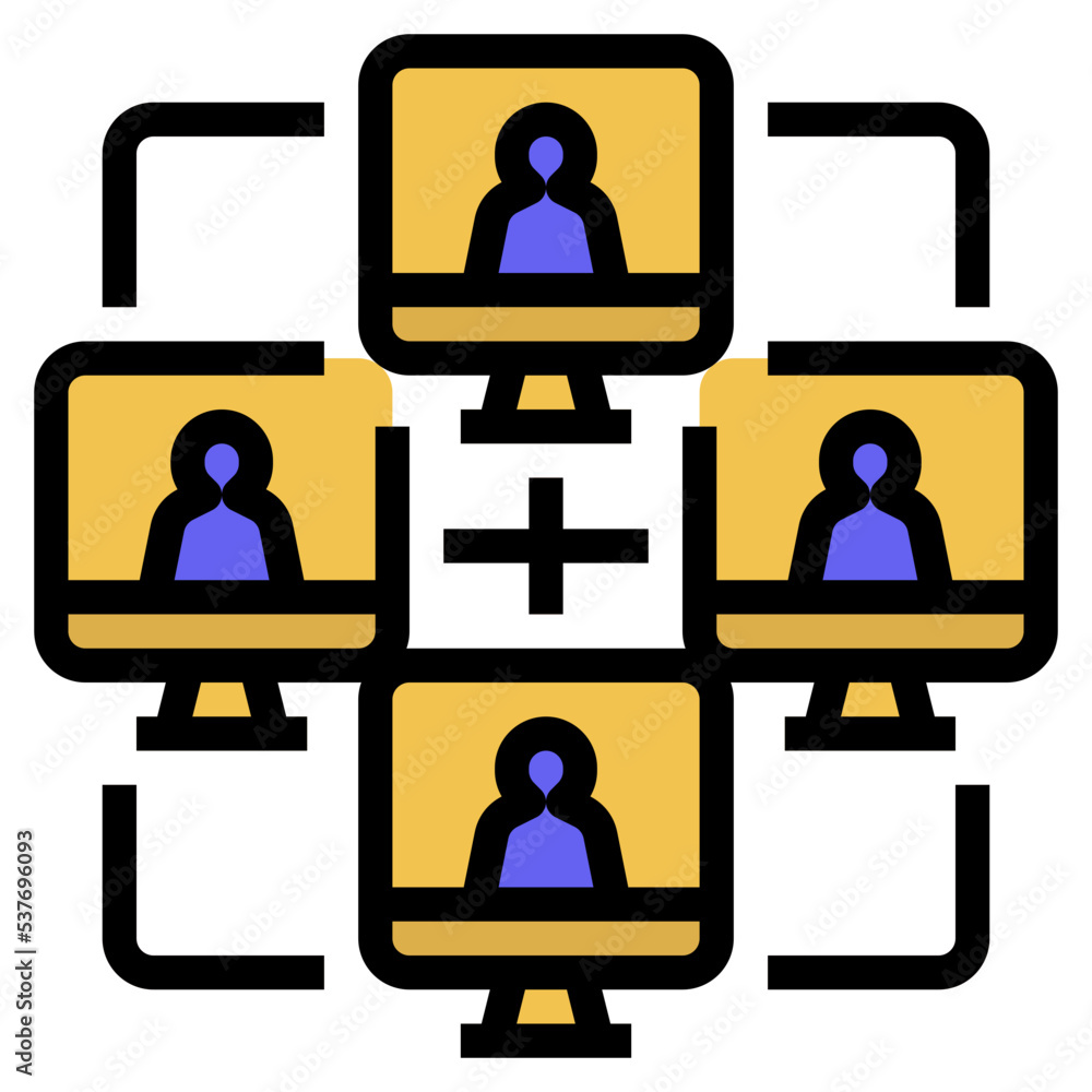 distributed icon Stock Vector | Adobe Stock