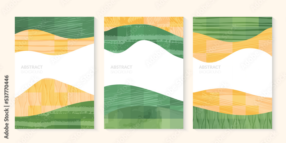 Abstract farm agriculture template. Green field pattern, eco background ...