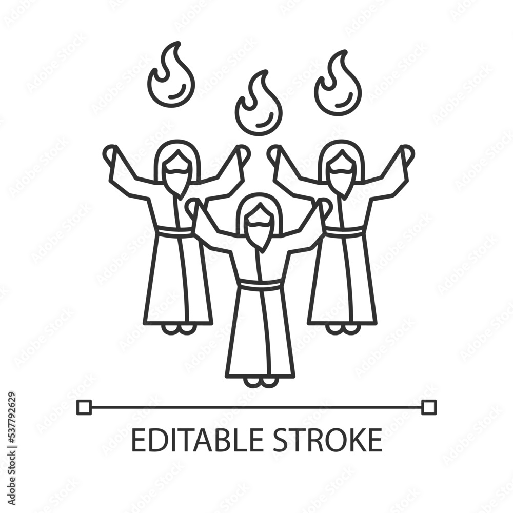 Pentecost linear icon. Whit Sunday. Christian holiday. Jesus Christ ...