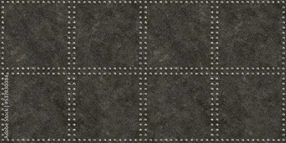 Seamless steampunk steel metal wall plate with rivets background ...