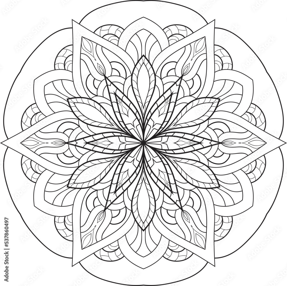 Mandalas for coloring book color pages.Anti-stress coloring book page ...