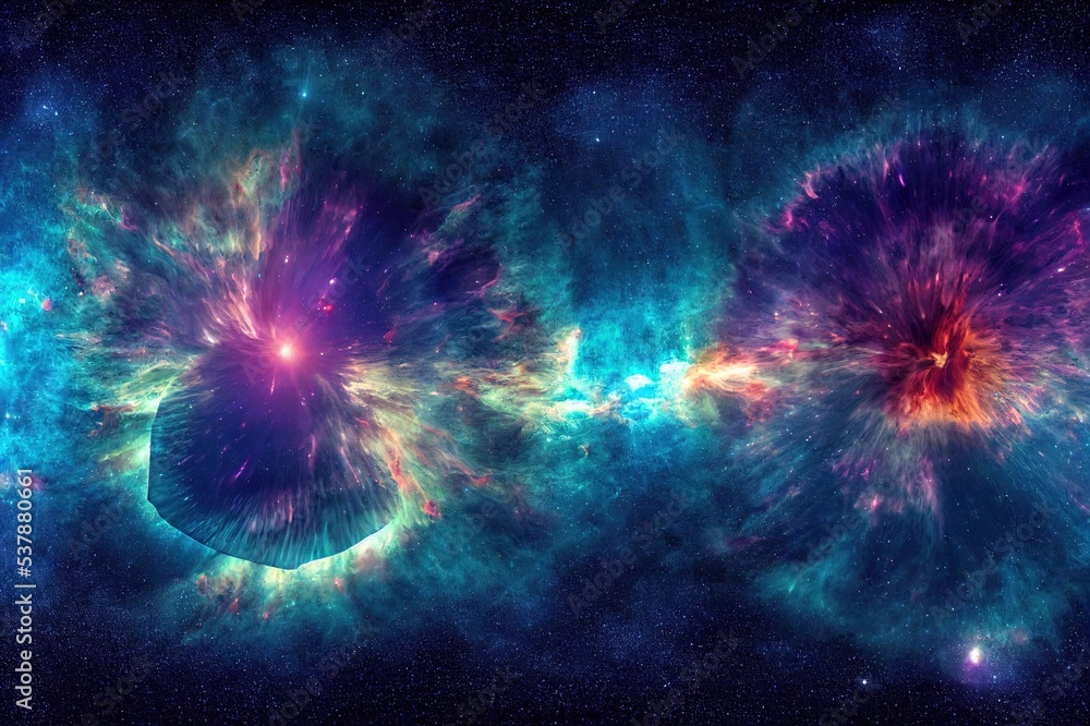 space nebula panorama, equirectangular projection, environment map ...