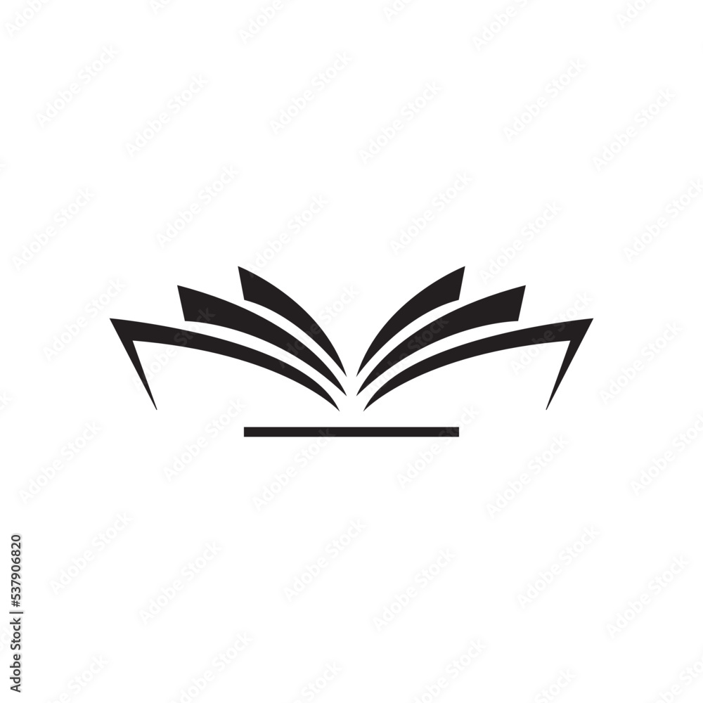 open book icon logo vector design template Stock Vector | Adobe Stock