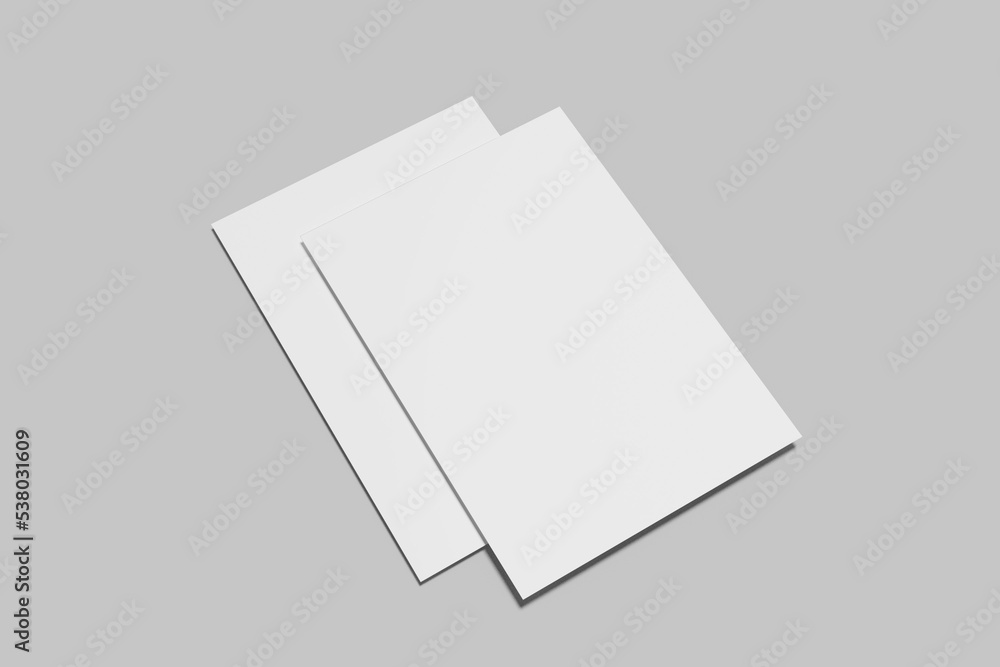 A4 Flyer Blank Mockup Stock Illustration | Adobe Stock
