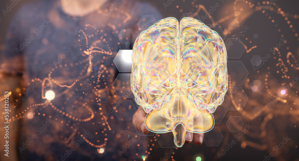 Brain. Digital brain. 3D Science and Technology concept. Neural network ... Brain. Digital brain. 3D Science and Technology concept. Neural network ...