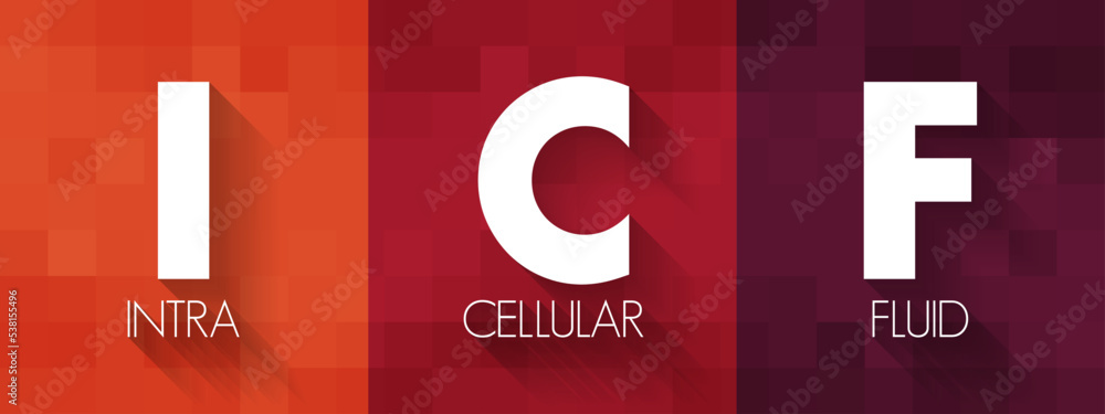 ICF Intracellular fluid is the fluid contained within cells, acronym ...