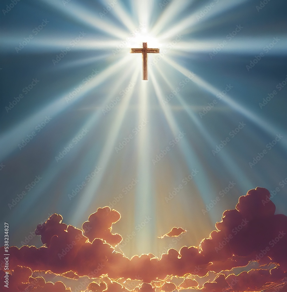 Spiritual illustration jesus cross christianity background art crucifix ...