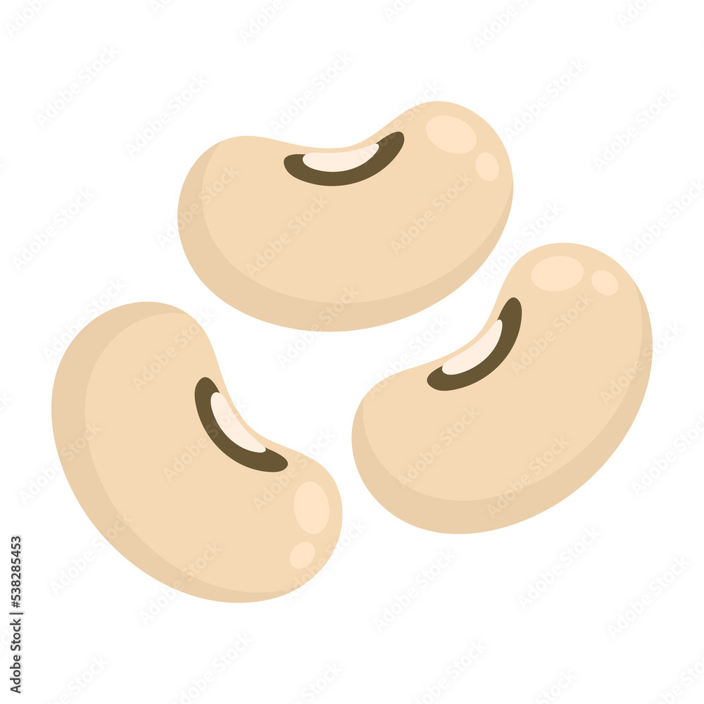 cowpea beans flat vector illustration logo icon clipart Stock Vector ...