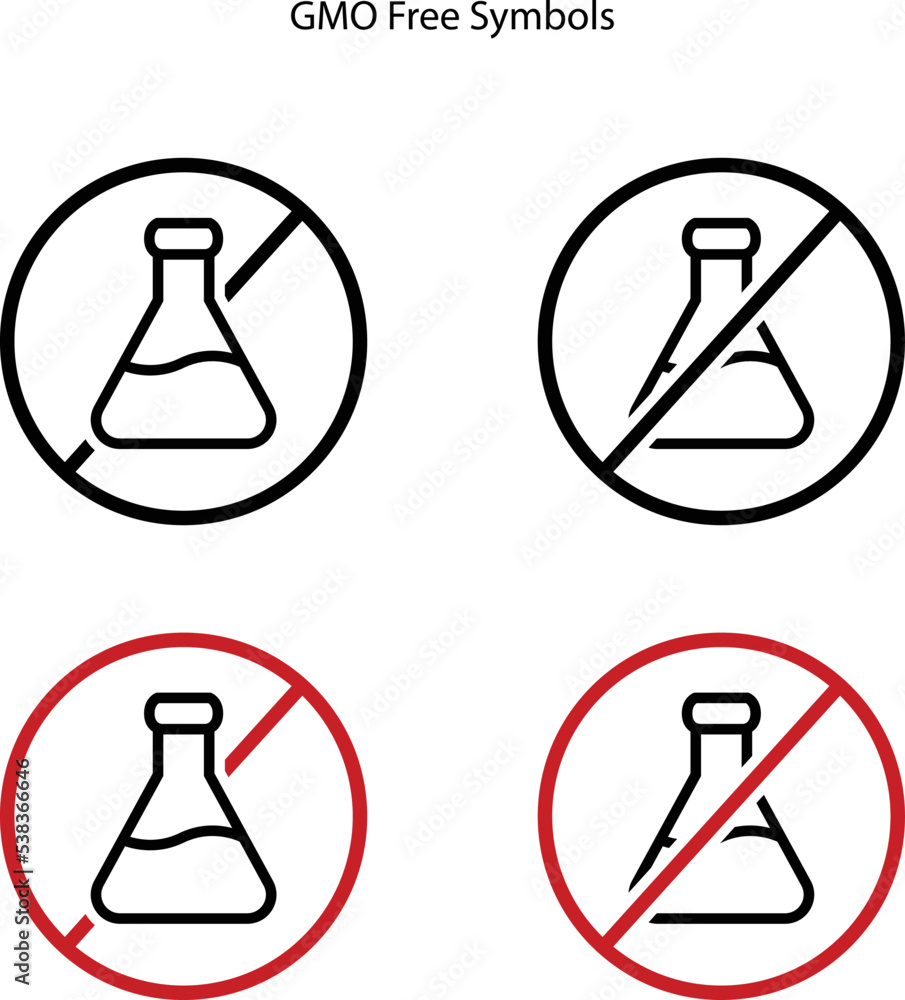 Non Gmo icons, Only Natural Organic Product Line Icon. No Genetically Modified Sign. Organic ...