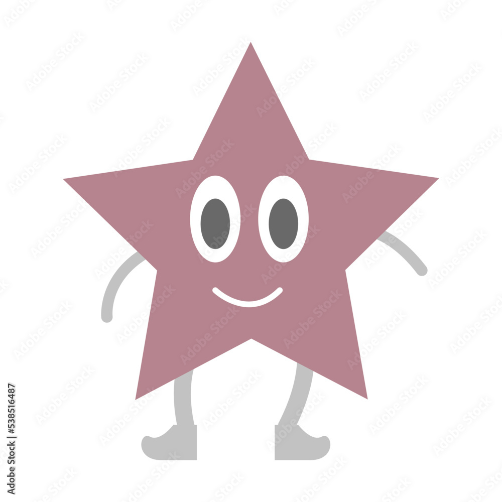 Стоковий вектор Star cartoon geometric shape for kids to learn basic ...