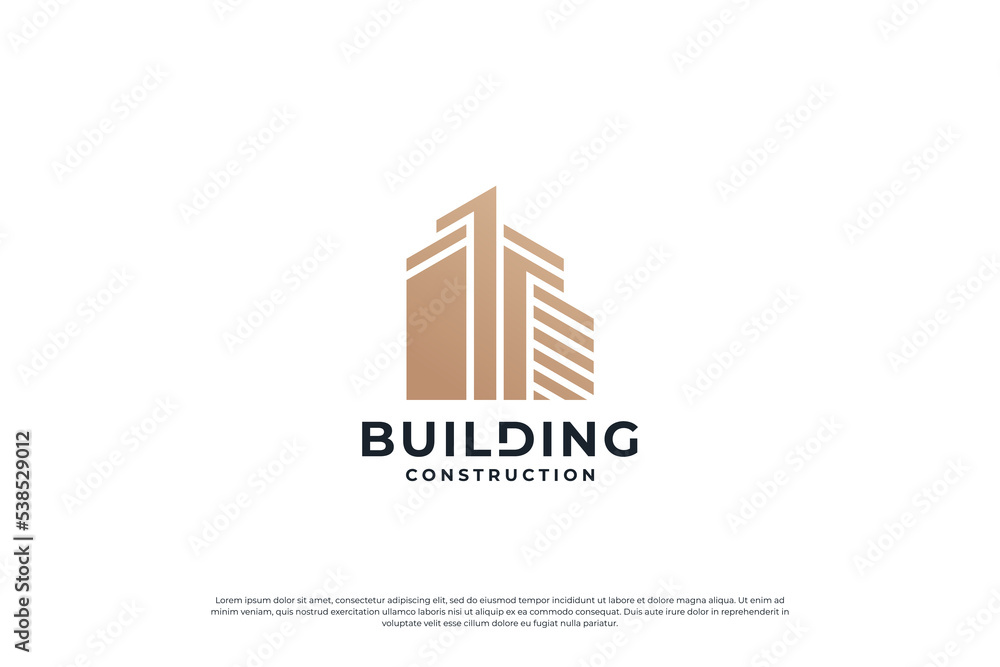 Building logo design vector. real estate business logo template. Stock ...