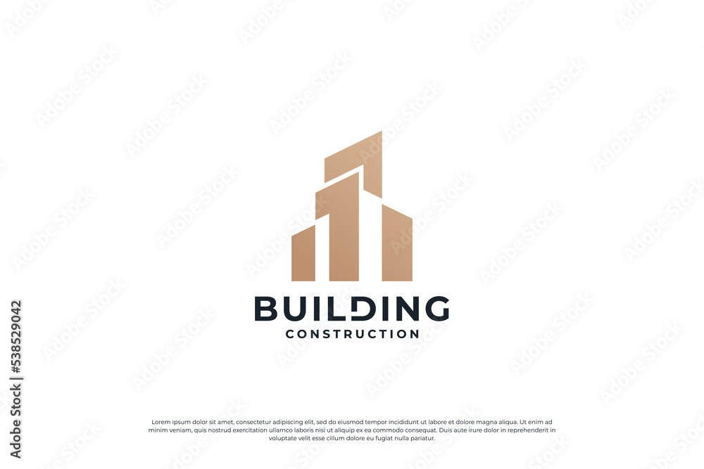 building construction logo design inspiration. Stock Vector | Adobe Stock
