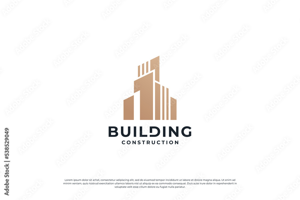 building construction logo design inspiration. Stock Vector | Adobe Stock