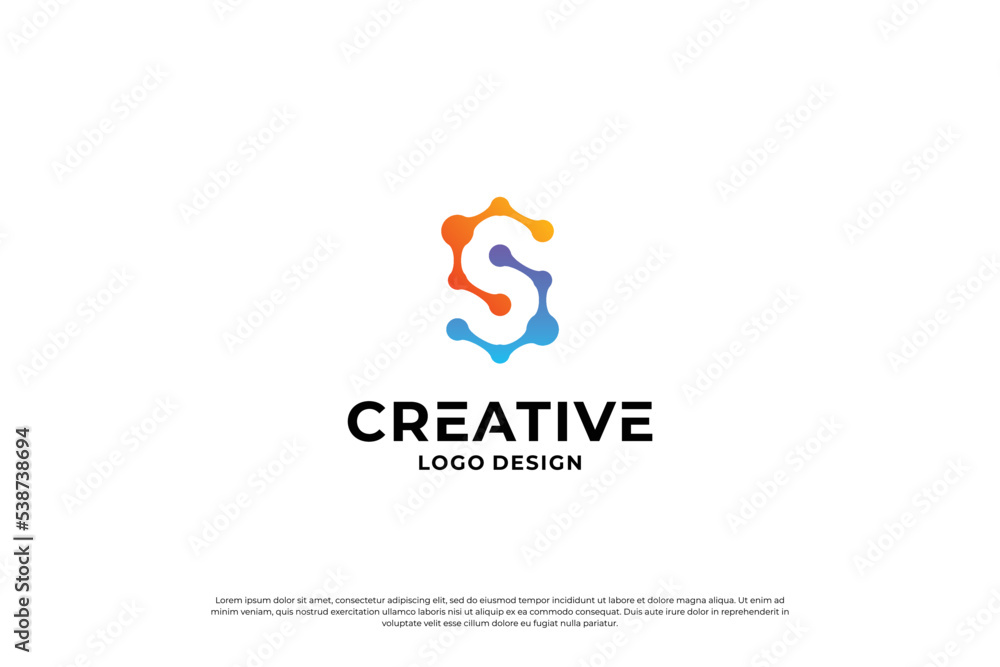 letter s logo design template. initial letters S logo vector. Creative ...