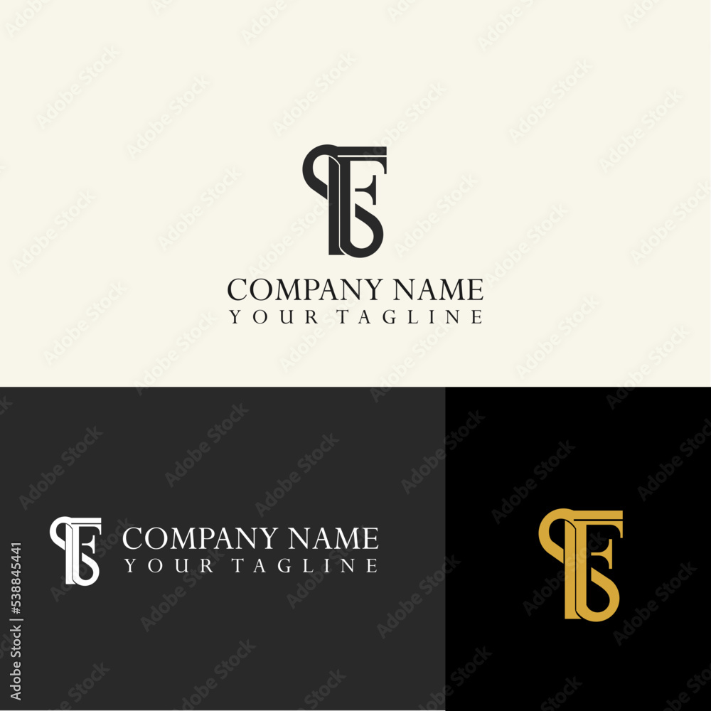 FS logo design. Vector illustration. Stock Vector | Adobe Stock