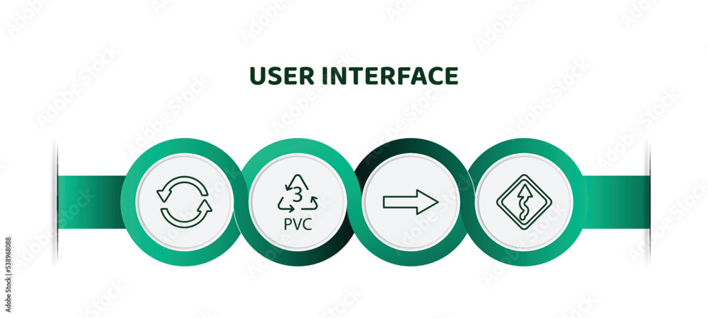 editable thin line icons with infographic template. infographic for ...