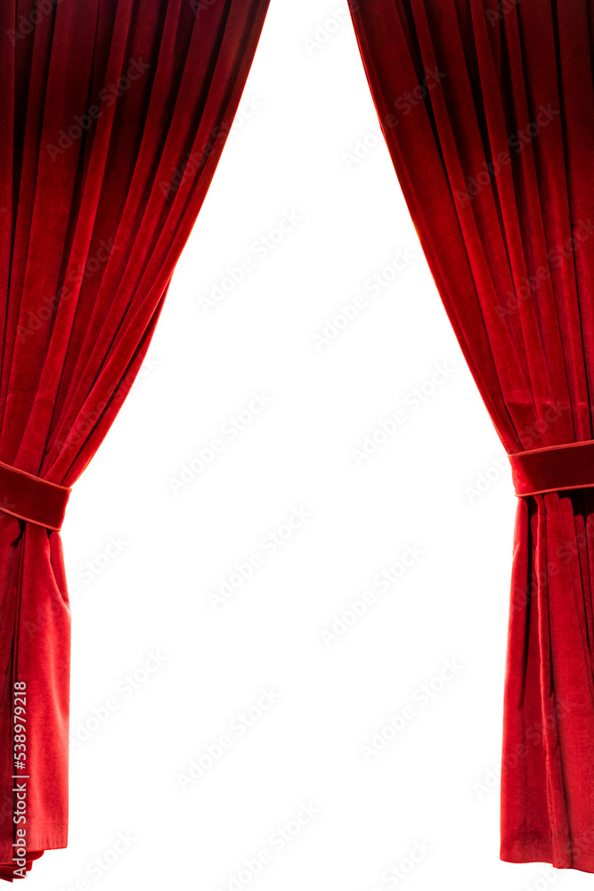 Red theater curtain. Theater curtain with transparent background PNG ...