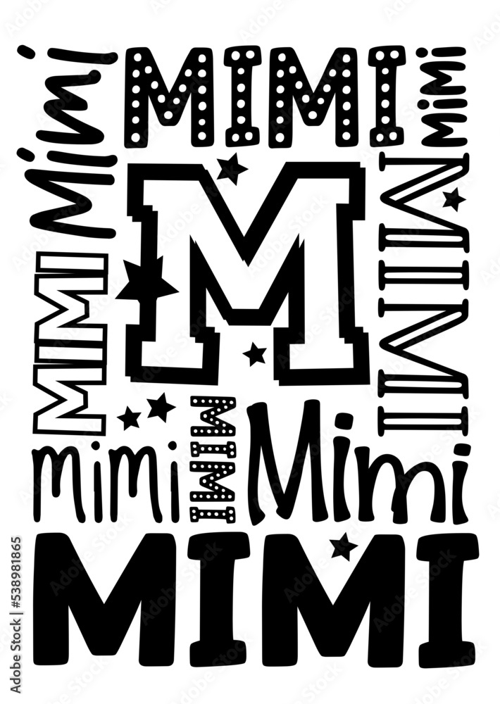 Mimi sign print svg image Isolated on transparent background Various ...