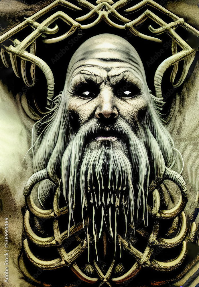 Surreal mythological portrait illustration. This image was produced ...