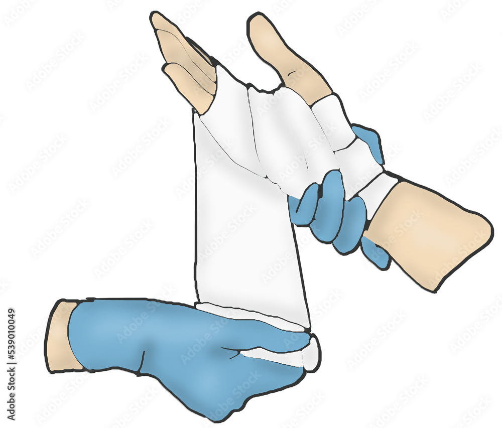 Wound care nursing clipart of bandage dressing change in comic style on ...