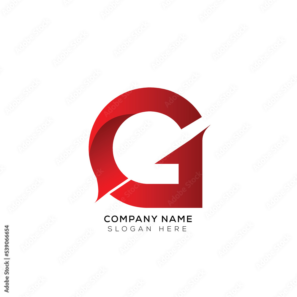Gradient 3d letter G logo design Stock Vector | Adobe Stock
