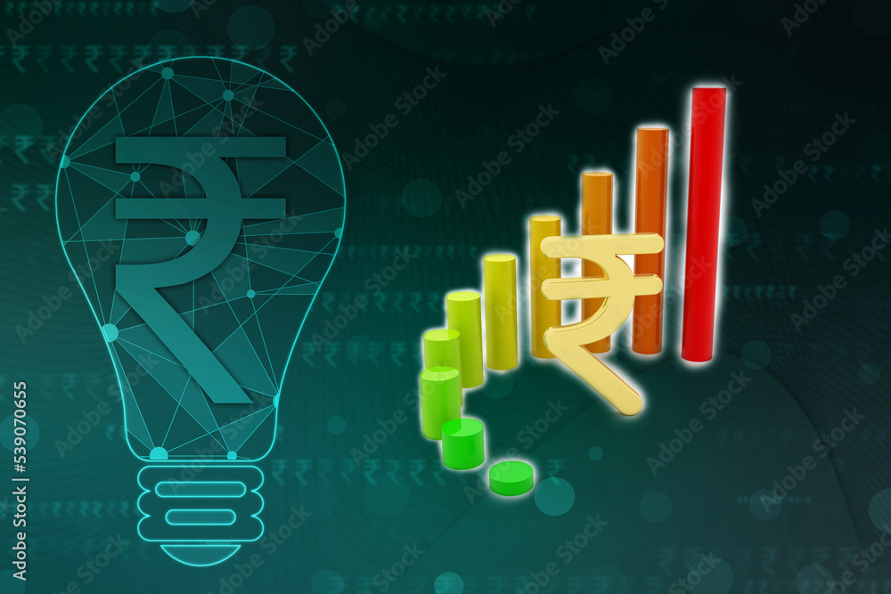 Indian rupee background, Stock market background with Indian rupee ...