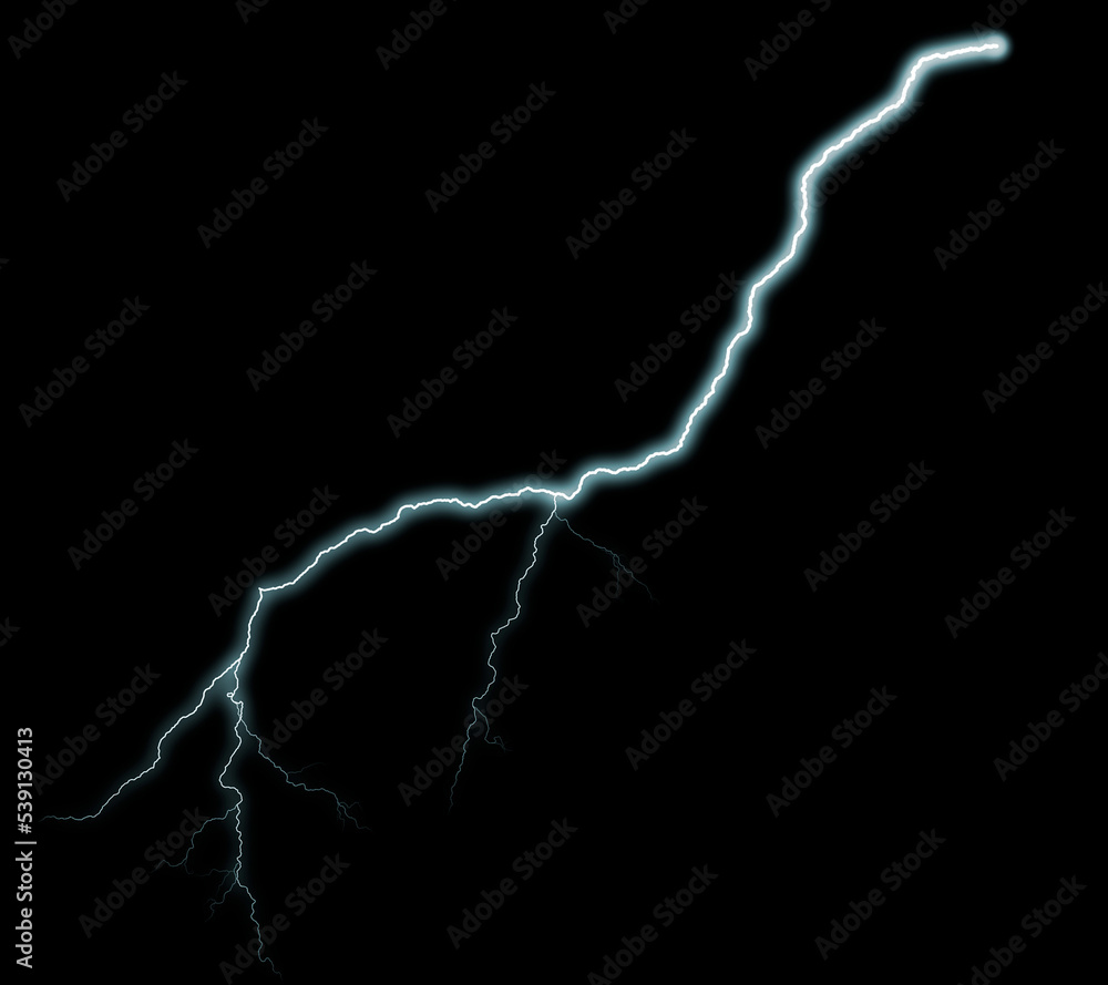 Thunderbolt. Realistic lightning. Electricity thunder light storm flash ...
