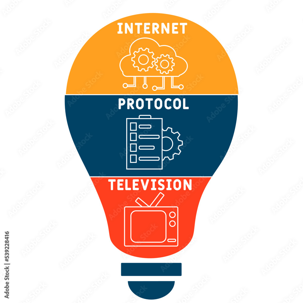 IPTV - Internet protocol television acronym. business concept ...