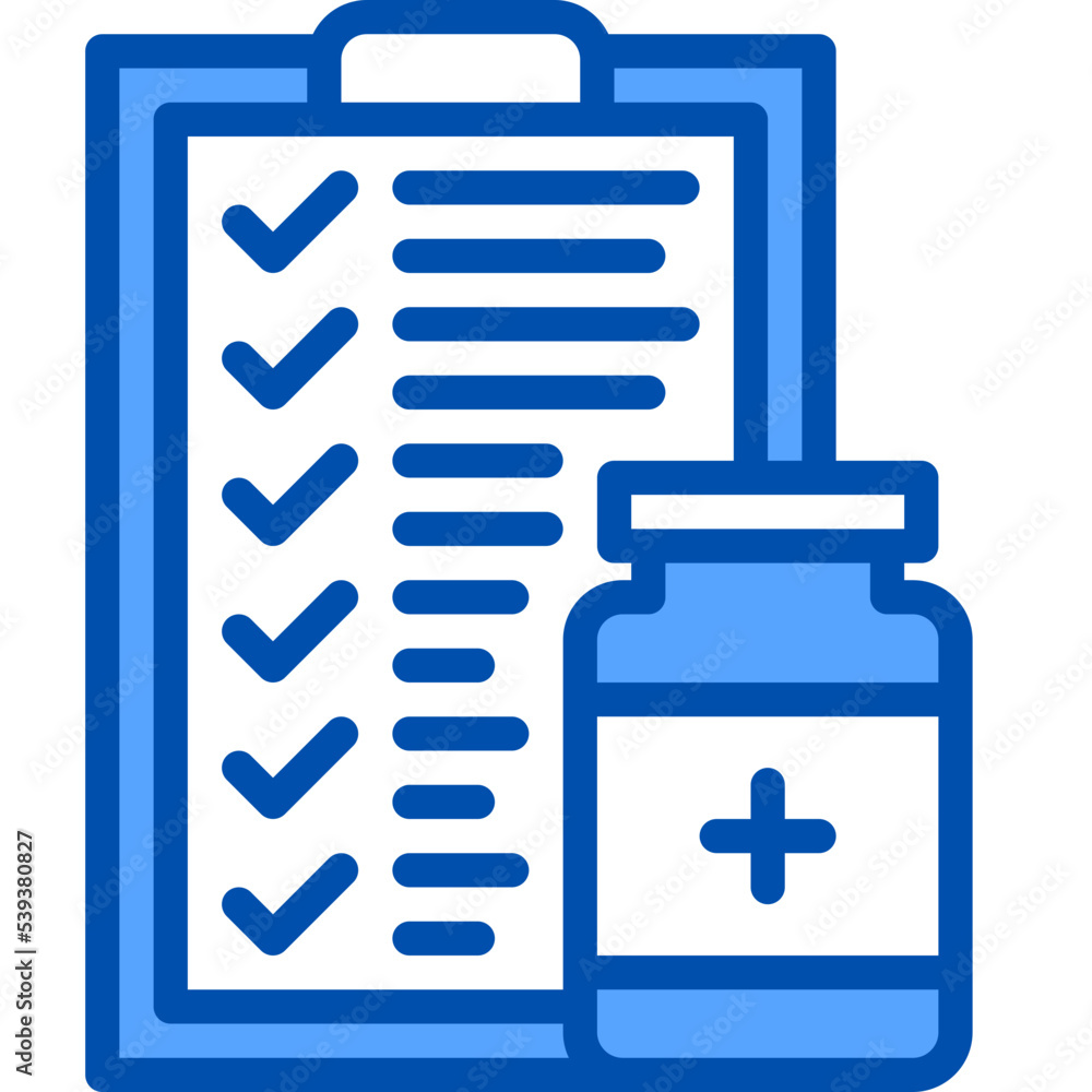 Checklist blue outline icon Stock Vector | Adobe Stock