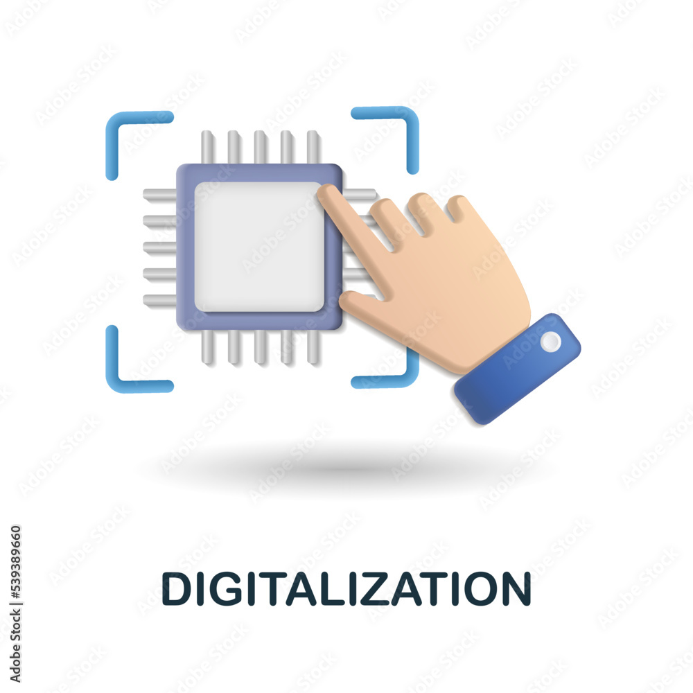 Digitalization icon. 3d illustration from digitalization collection ...