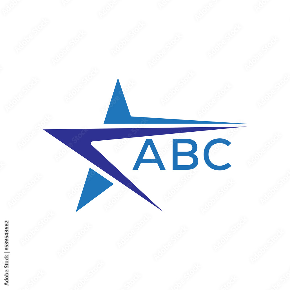 ABC letter logo. ABC blue image on white background. ABC Monogram logo ...