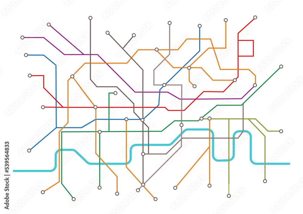 London underground map. Schemes of travel and trip around city, public ...