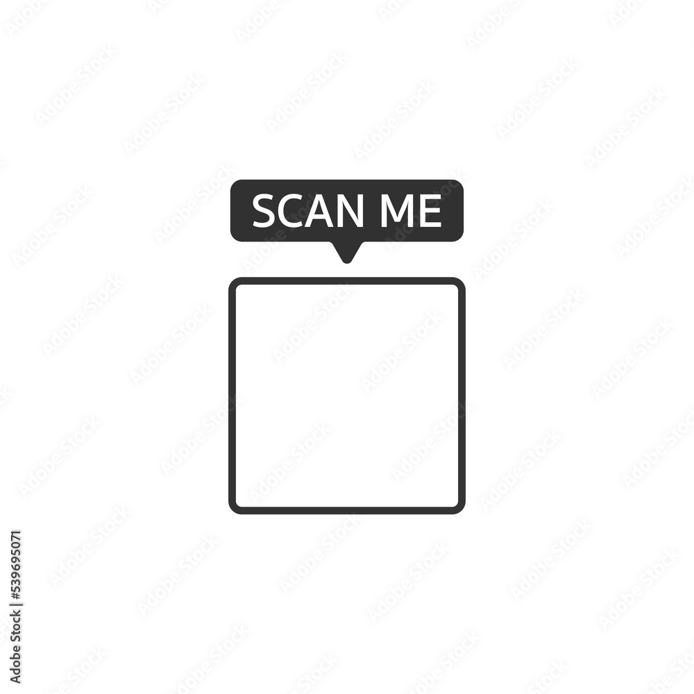 Scan me icon, QR code frame. Qr code template for mobile app. Stock ...