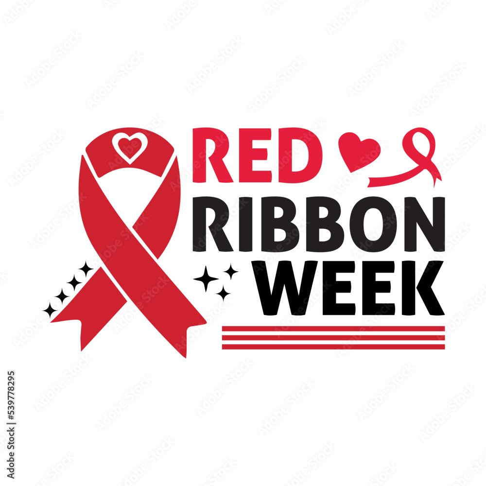 Stock-Vektorgrafik „red ribbon week svg, No To Drugs SVG, Drug Free SVG ...