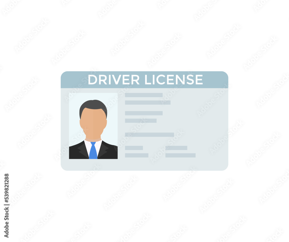 Driver license with male photo. Identification or ID card logo design ...