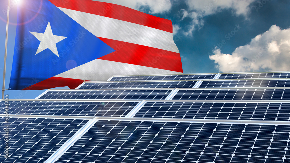 Solar panel, photovoltaic, alternative electricity source - concept of ...