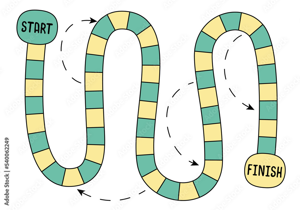 Board game template. Blank dark and light board game isolated on white ...