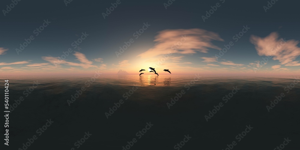 archipelago, sea bay, HDRI, environment map , Round panorama, spherical ...