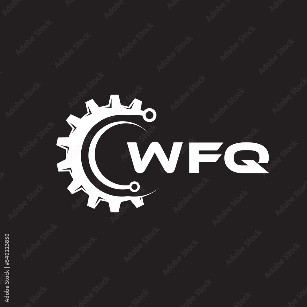 WFQ letter technology logo design on black background. WFQ creative ...