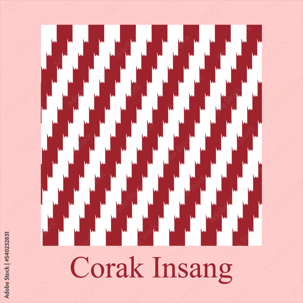 Image vectorielle Stock motif kain batik melayu corak insang khas kota ...