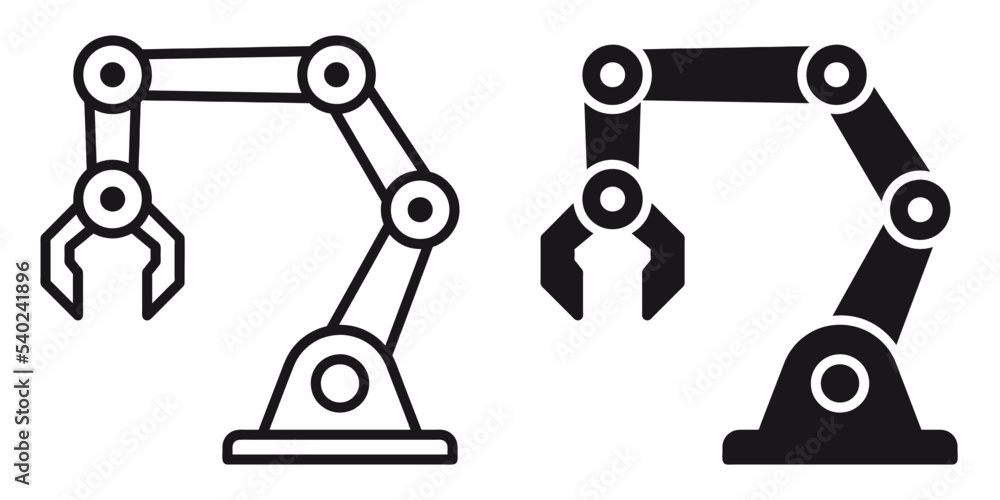 ofvs194 OutlineFilledVectorSign ofvs - industrial robot vector icon ...