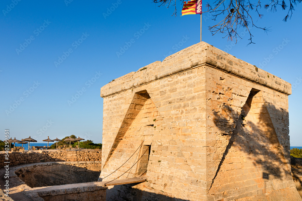 Castle of Punta de n'Amer, in Mallorca (Balearic Islands, Spain ...