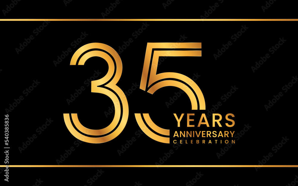35th Anniversary logotype. Anniversary Celebration template design with ...