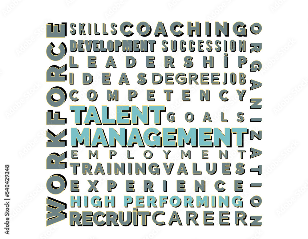 Talent Management word cloud template. Business concept background ...
